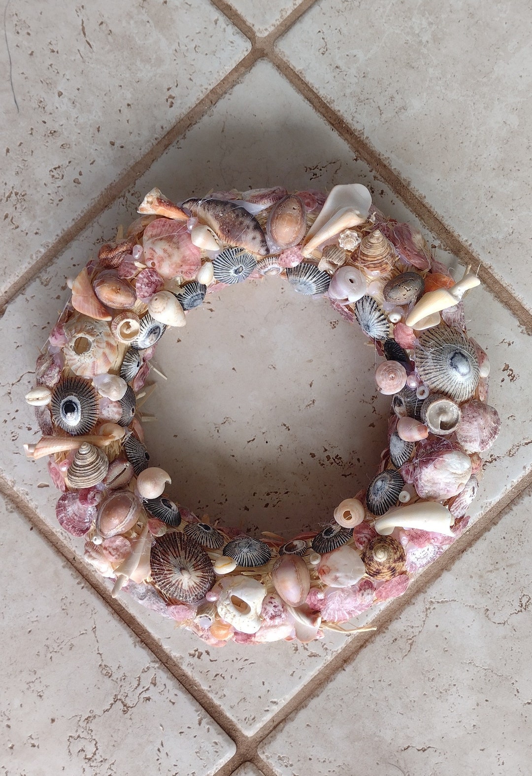 Seashell Wreath Natural Seashell Wreath Shell Wreath - Etsy