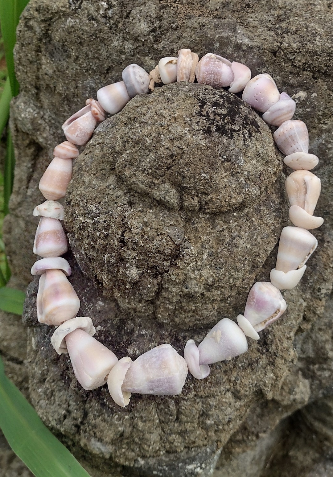 Puka Shell Necklace, Puka and Cone Shell Necklace, Kauai Seashell Necklace, Hawaiian Shell ...