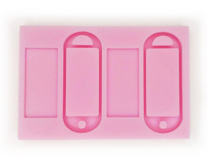 Resin Mold Key Tag Label Silicone Mould Keyring Fob ID Identification ...