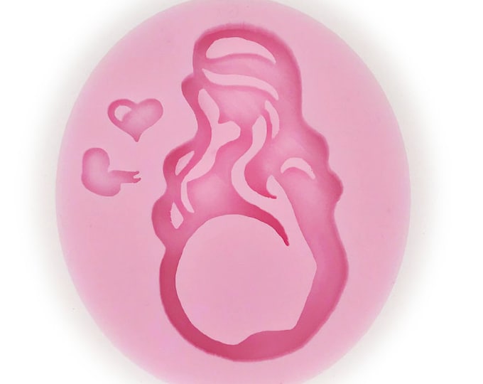 Resin Mould Mold Pregnancy Pregnant Mum Silicone Baby Boy Girl Shaker ...