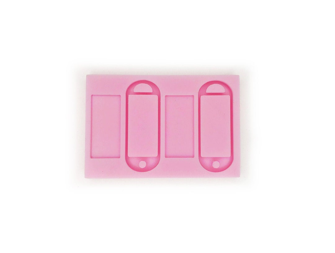 Resin Mold Key Tag Label Silicone Mould Keyring Fob ID Identification ...