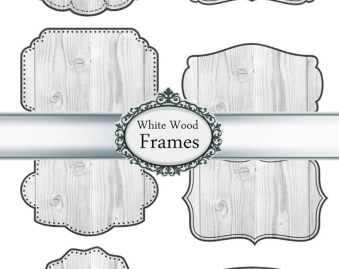 Digital Frames Labels Tags Clipart Paper Texture Wood Rustic Frame ...