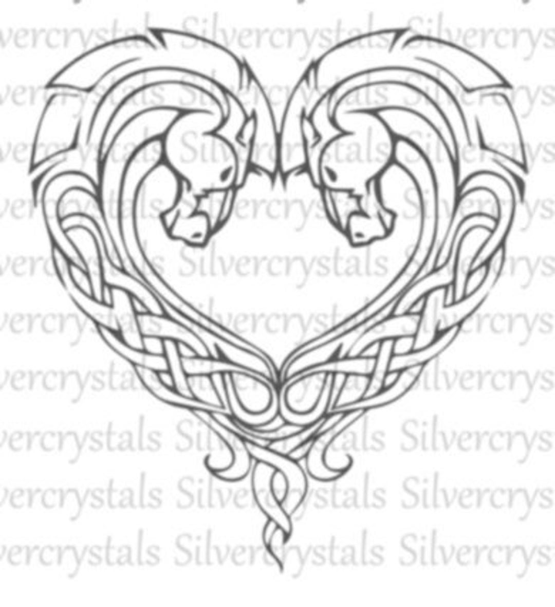 Celtic Horse Heart Rohan Lotr Tattoo Design Sticker T-shirt Print ...