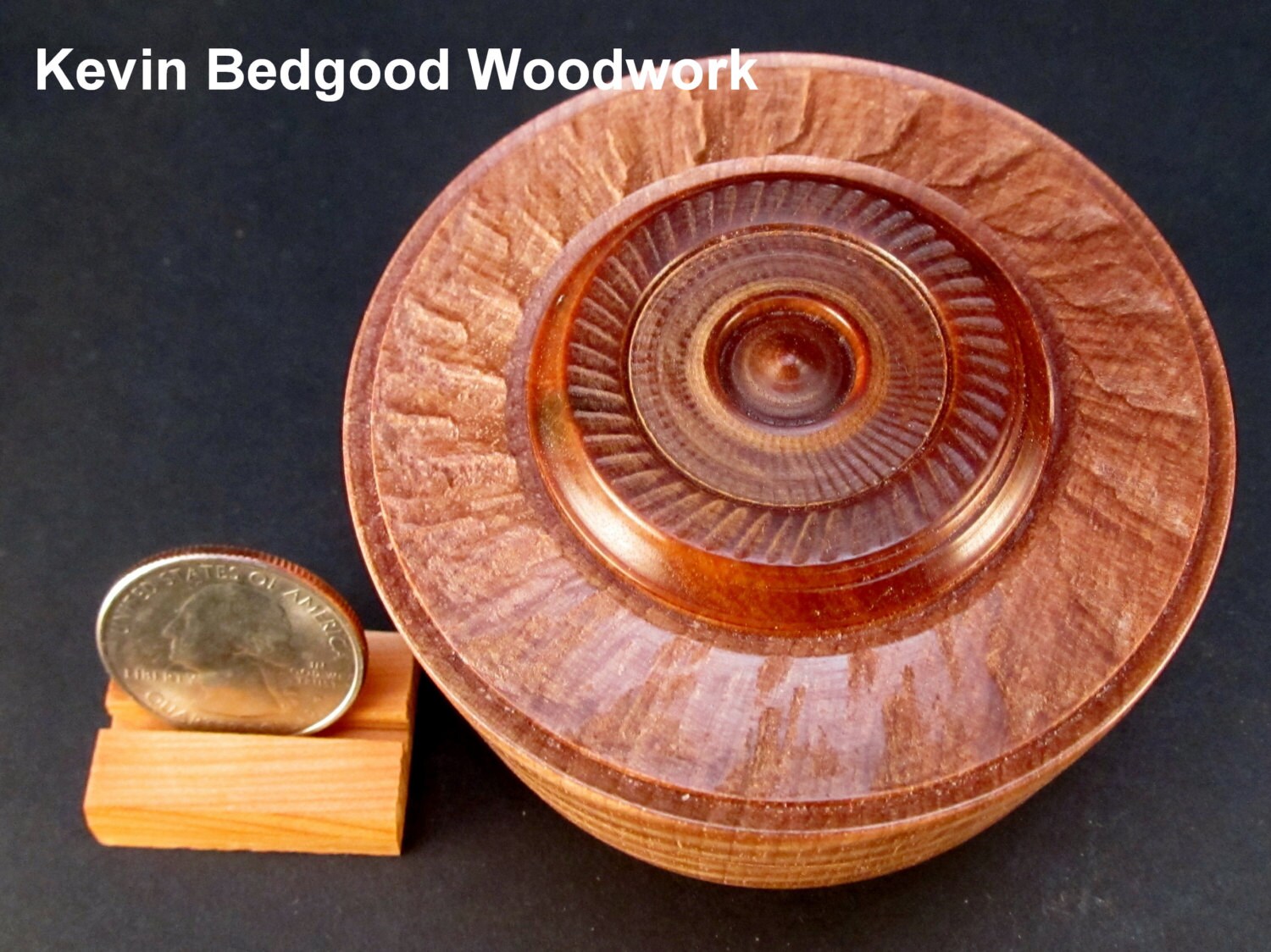 Box lidded container Pyinma, Asian Satinwood hand turned with Lignum ...