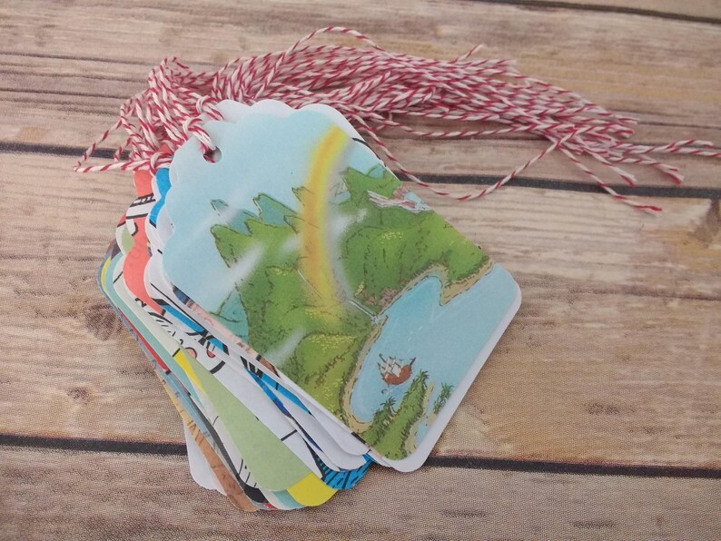 Children's Book Tags 30 Tags Book Page Gift Tags - Etsy