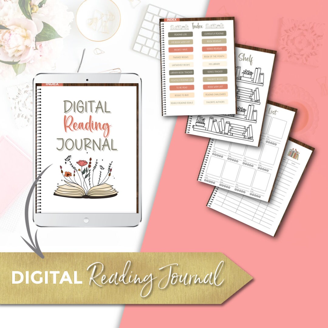 Digital Reading Journal, Book Tracker, Goodnotes Journal, Book Journal ...
