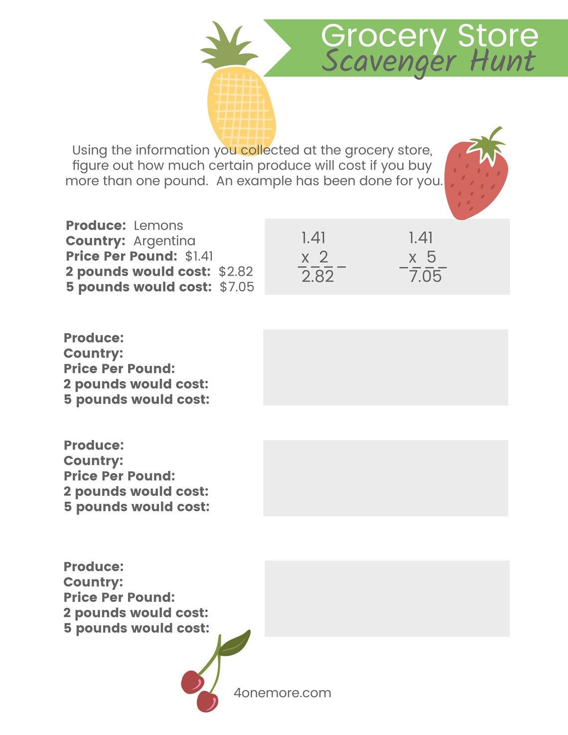 Grocery Store Scavenger Hunt Homeschool Printable Homeschool | Etsy