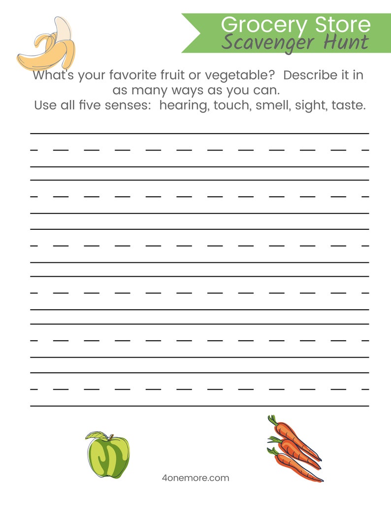 Grocery Store Scavenger Hunt Homeschool Printable Homeschool | Etsy
