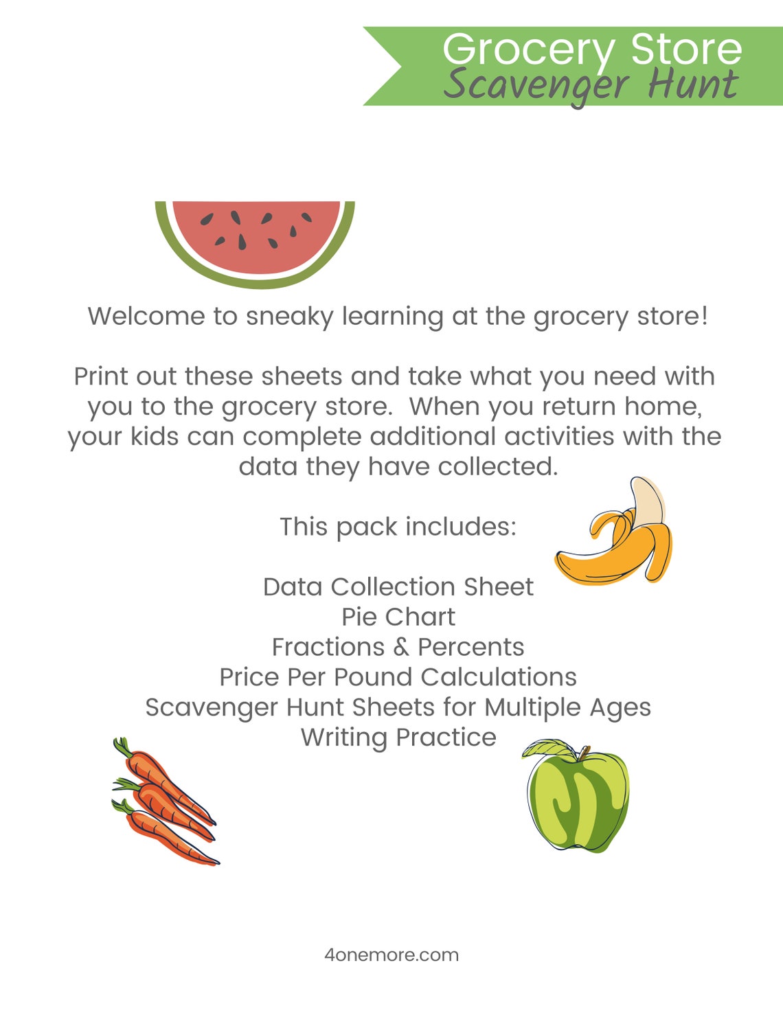 Grocery Store Scavenger Hunt Homeschool Printable Homeschool - Etsy