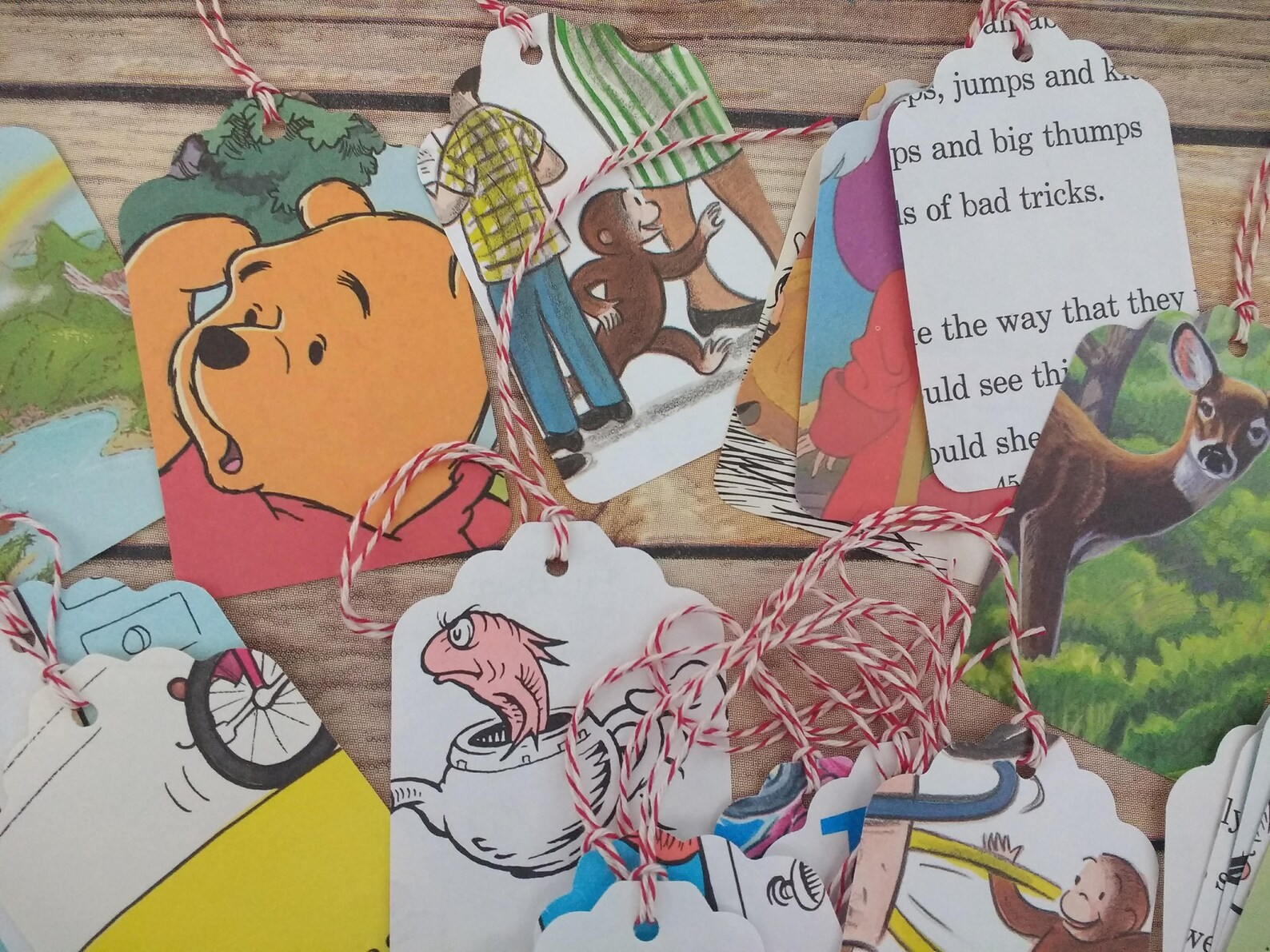 Children's Book Tags 30 Tags Book Page Gift Tags - Etsy