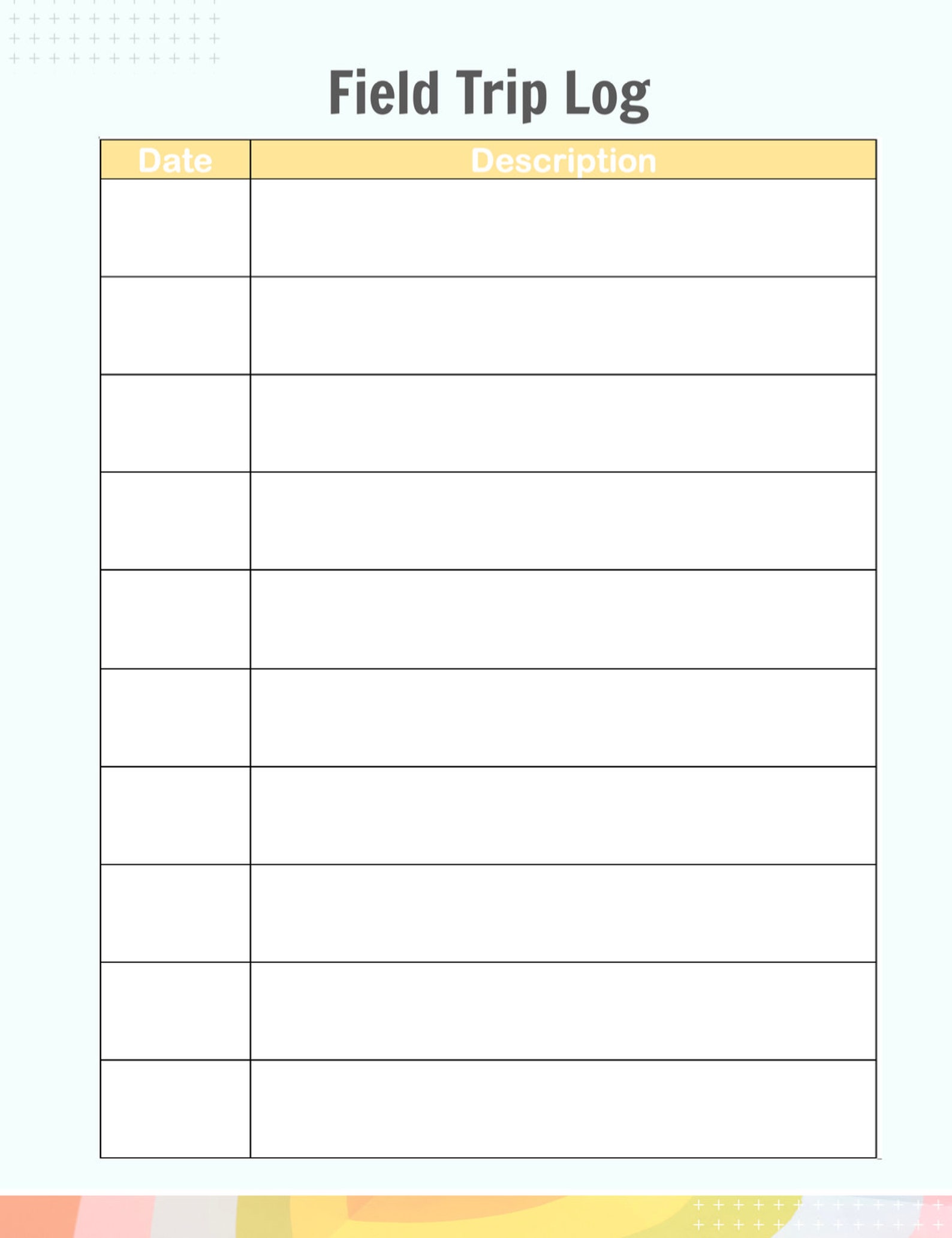 Homeschool Field Trip Log Printable - Etsy