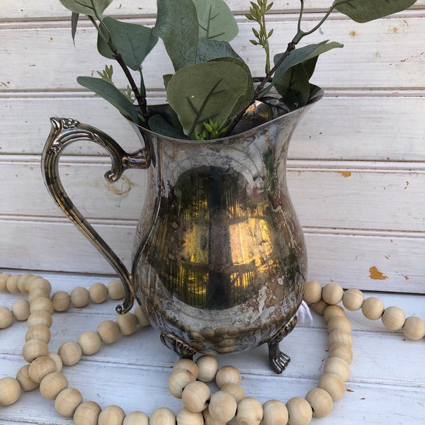 Silver Plate Pitcher - Etsy