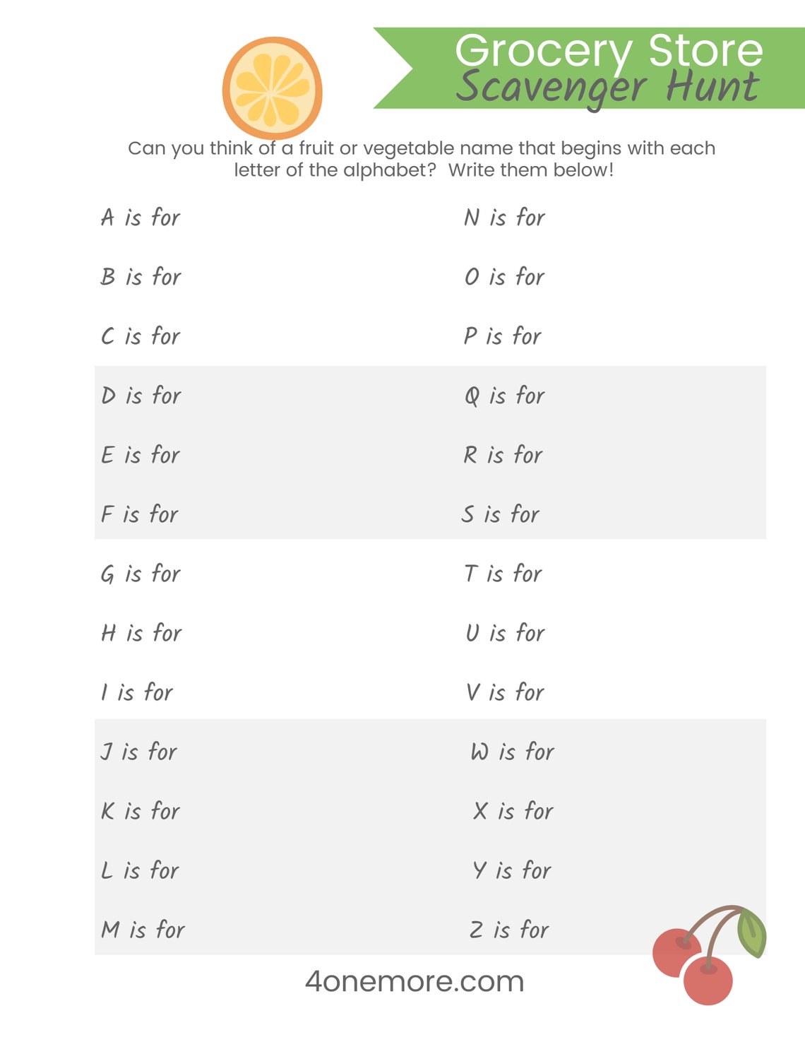 Grocery Store Scavenger Hunt Homeschool Printable Homeschool - Etsy