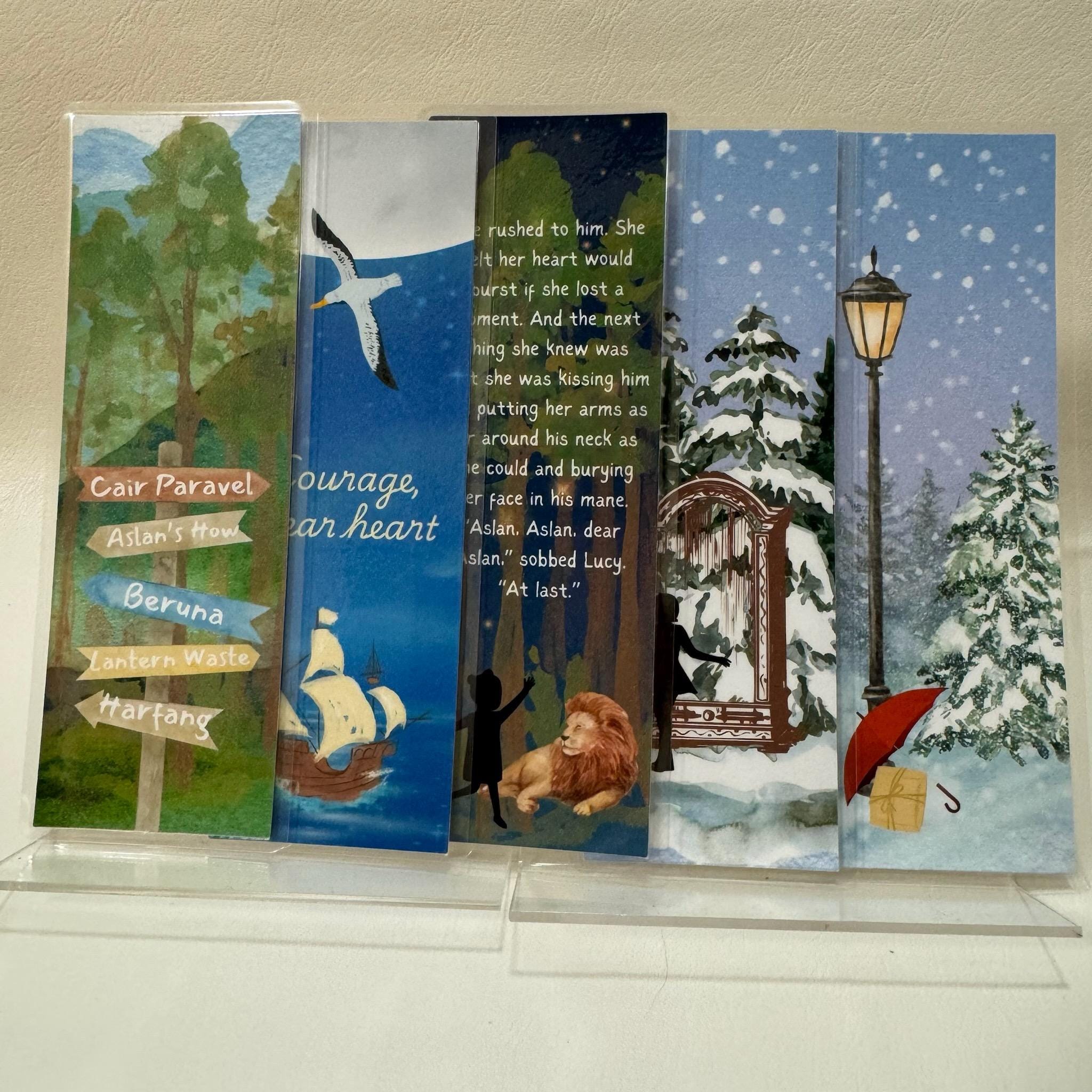 Chronicles of Narnia Bookmark Set | Laminated | Lucy | Aslan | Lion the ...