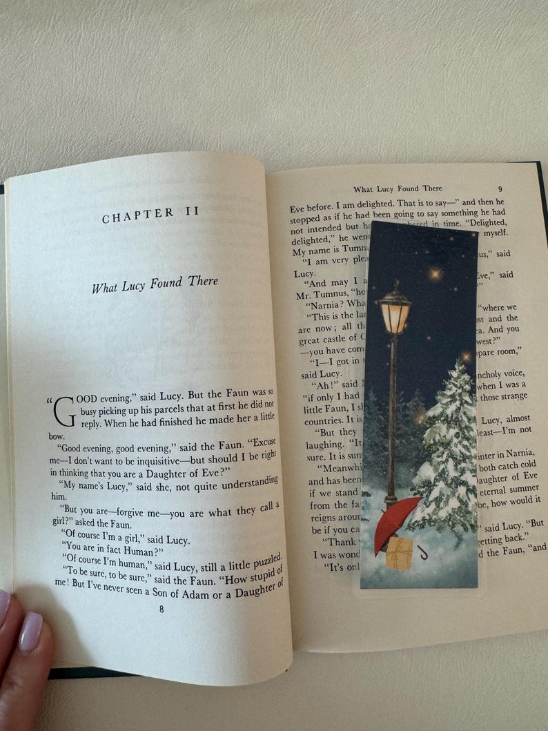 Narnia Lamp-post Night Lucy Tumnus Meet Laminated Bookmark - Etsy