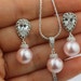 Blush Pink Pearl Set Pink Jewelry Set Bridal Pearl Jewelry Set ...