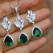 Green Jewelry Set Green Emerald Set Jewelry Set Bridal Jewelry Set - Etsy