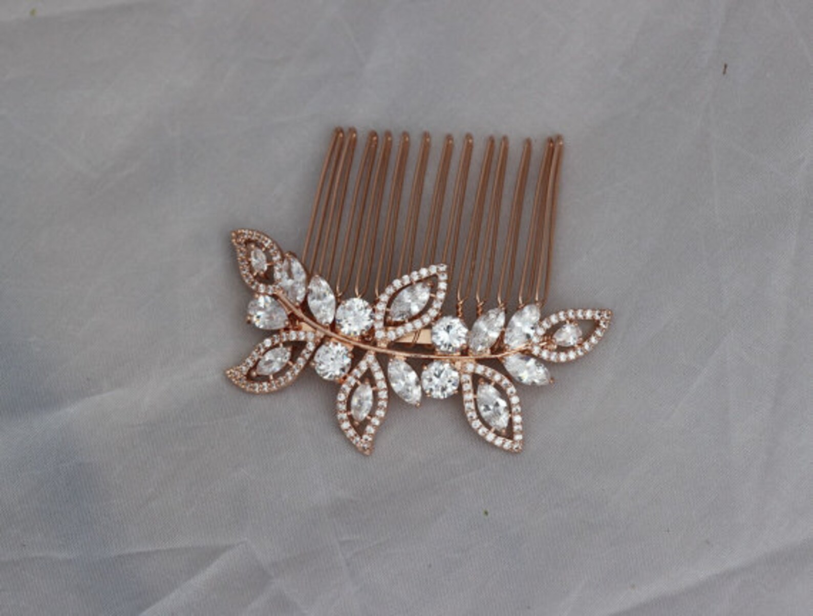 Bridal Hair Comb Rose Gold Hair Comb Hair Accessories Bridal - Etsy