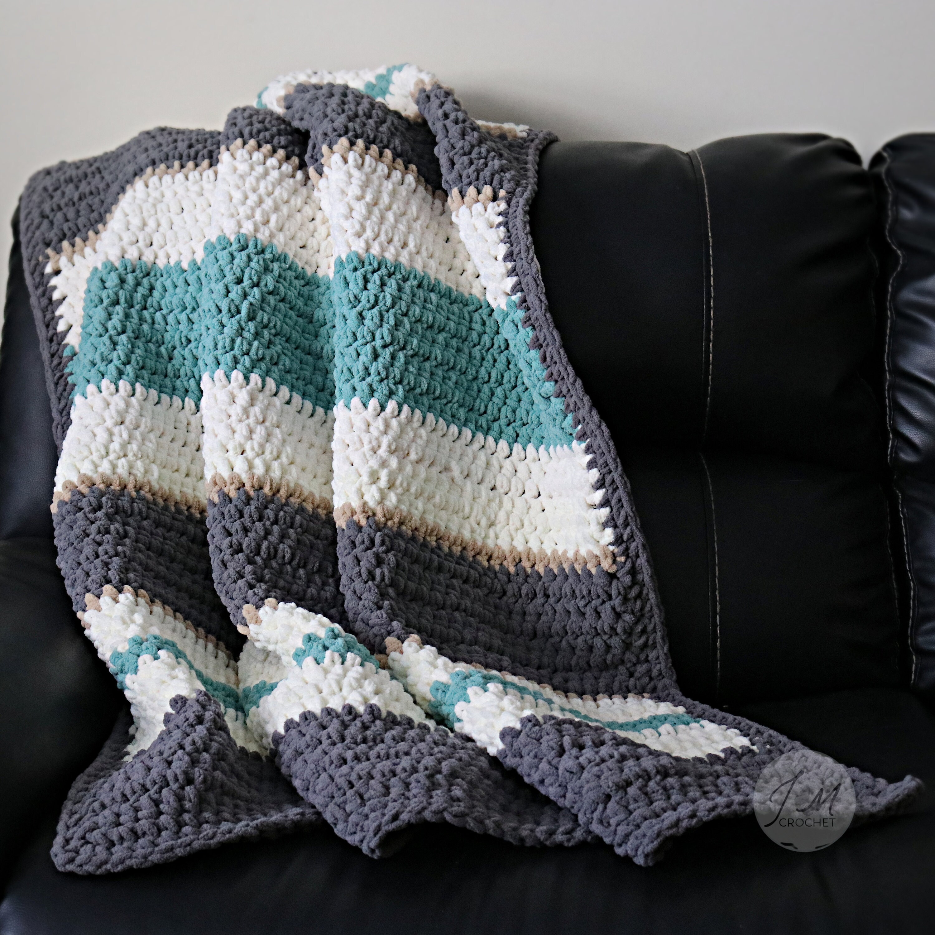 Atlantic Throw Blanket ENGLISH Crochet Pattern: Easy Beginner Guide ...