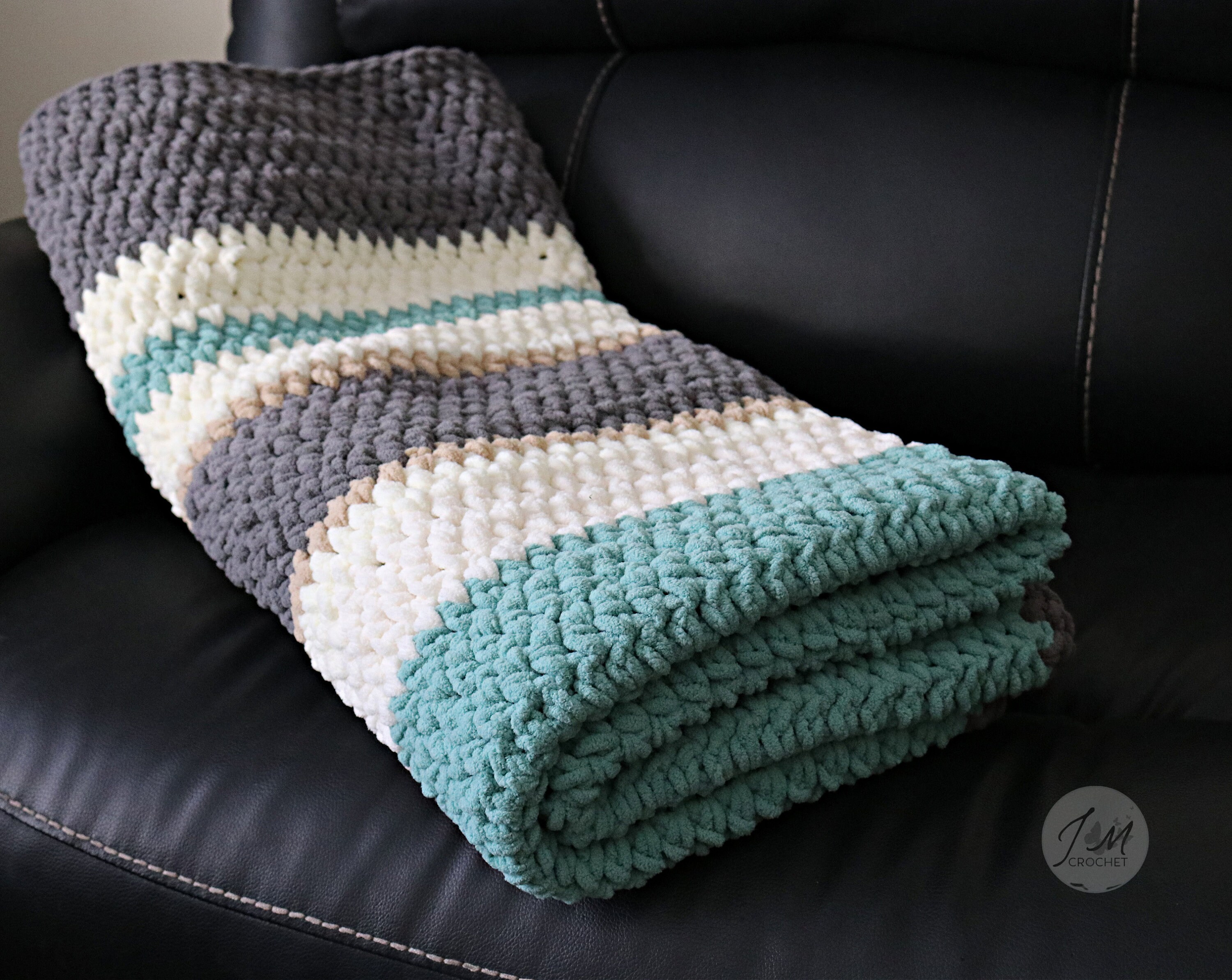 Atlantic Throw Blanket ENGLISH Crochet Pattern: Easy Beginner Guide ...