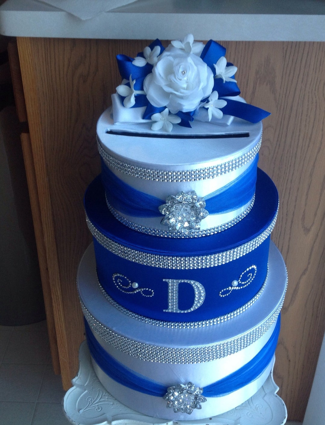 Wedding Card Box Secured Box Locking Card Box Royal Blue Card Box ...