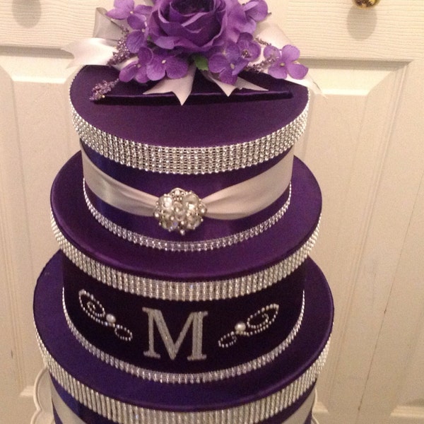 Purple Wedding Card Box - Etsy
