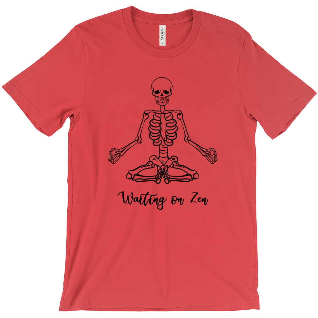 Waiting on Zen Skeleton Doing Yoga Skeleton Yogi Fun Yoga - Etsy