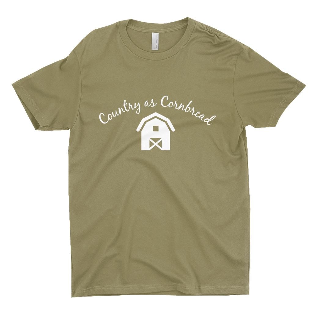 Country as Cornbread, White Lettering, Custom Graphic Unisex T-shirt - Etsy