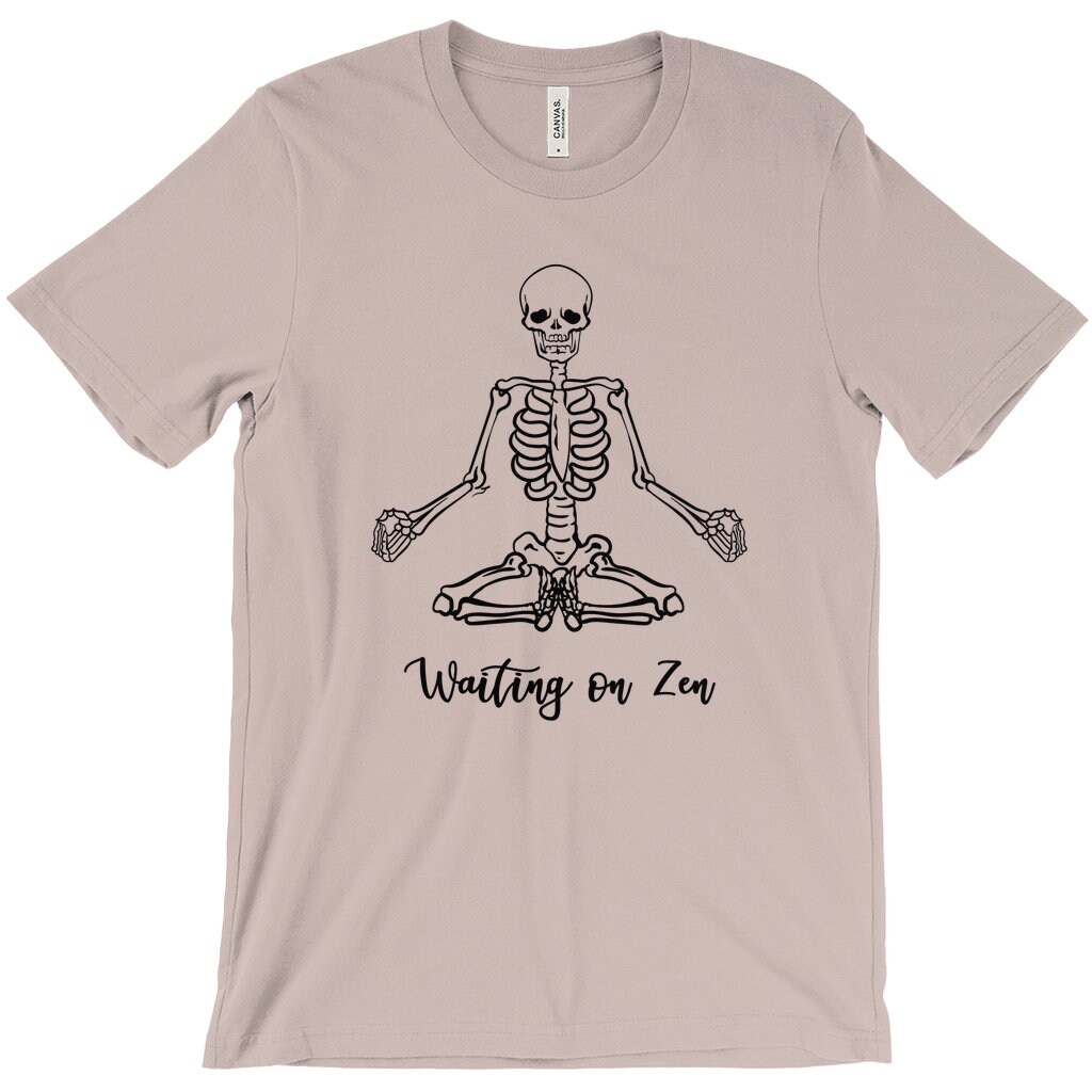 Waiting on Zen Skeleton Doing Yoga Skeleton Yogi Fun Yoga - Etsy