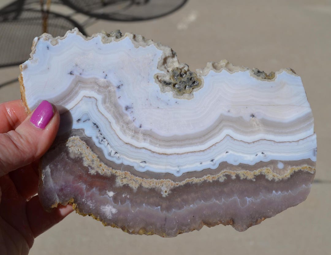 Purple Lace Agate Slab Aka Sowbelly Agate - Etsy