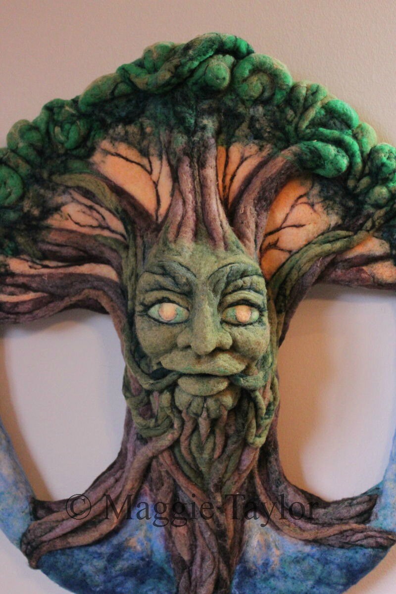 Spirit of the World Tree OOAK Needle Felted Large Wall | Etsy