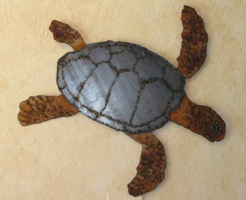 Sea Turtle 1 Sheet Metal Wall Art - Etsy