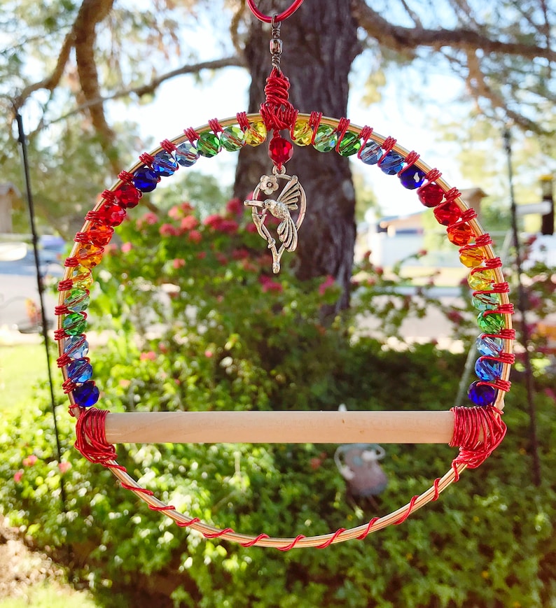 Hummingbird Swing Small Bird Swing Hummingbird Perch | Etsy