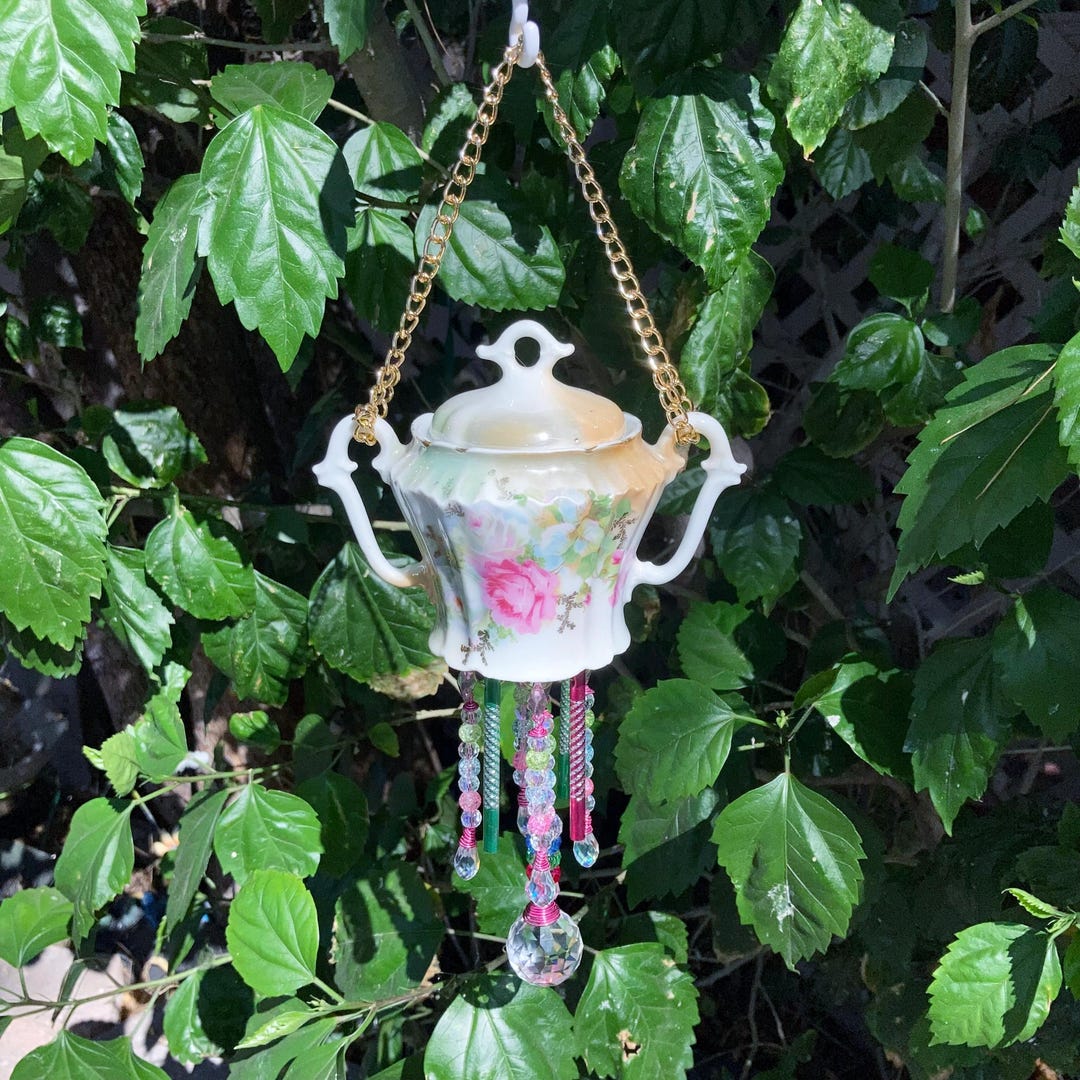 Crystal Wind Chime, China Sugar Bowl, Windchime, Sun Catcher, Rainbow ...