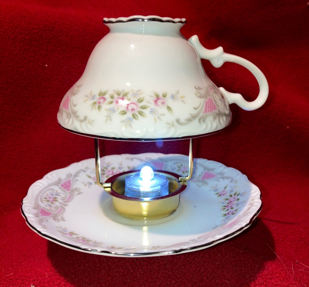 Teacup Night Light Bedroom Lamp Vintage Teacup and Saucer Night Lamp ...