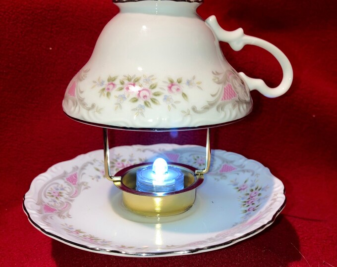 Teacup Night Light Bedroom Lamp Vintage Teacup and Saucer Night Lamp ...