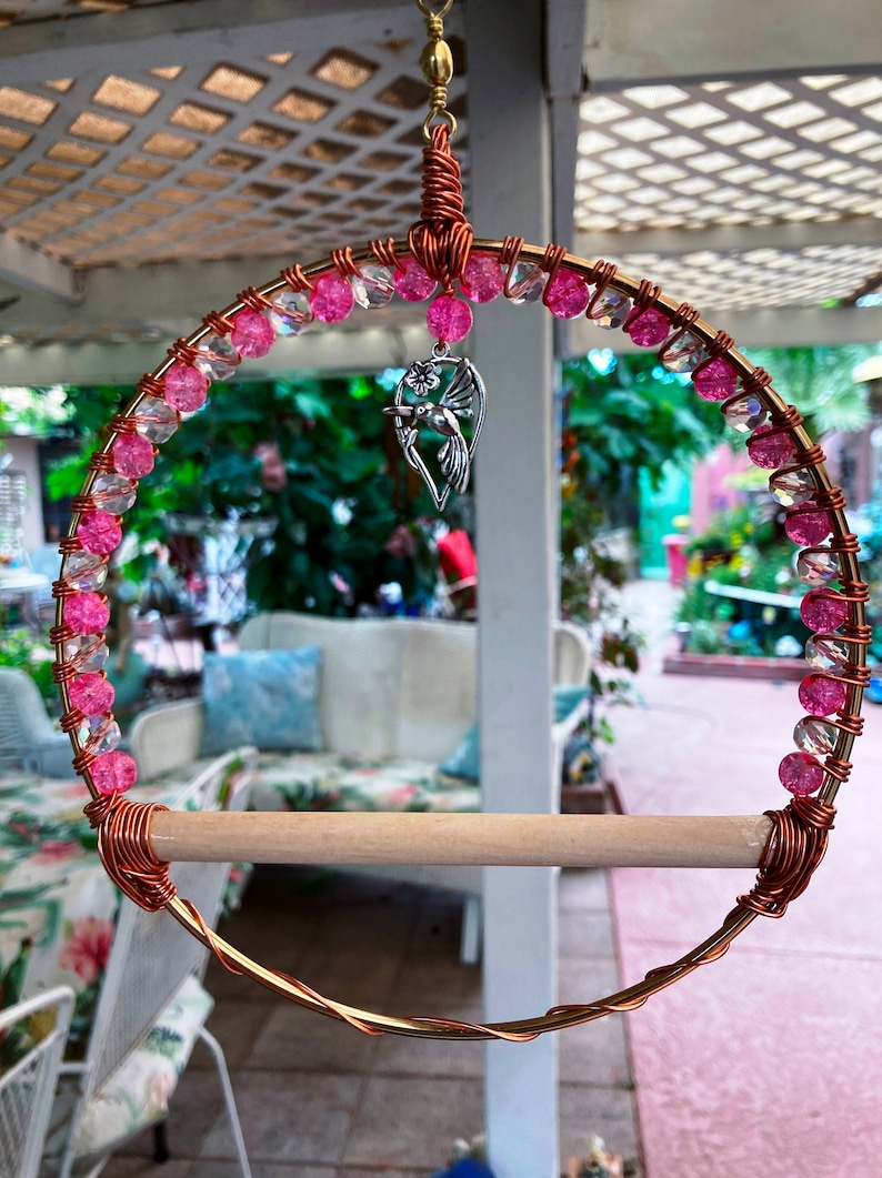 Hummingbird Swing Small Bird Swing Hummingbird Perch Swing | Etsy