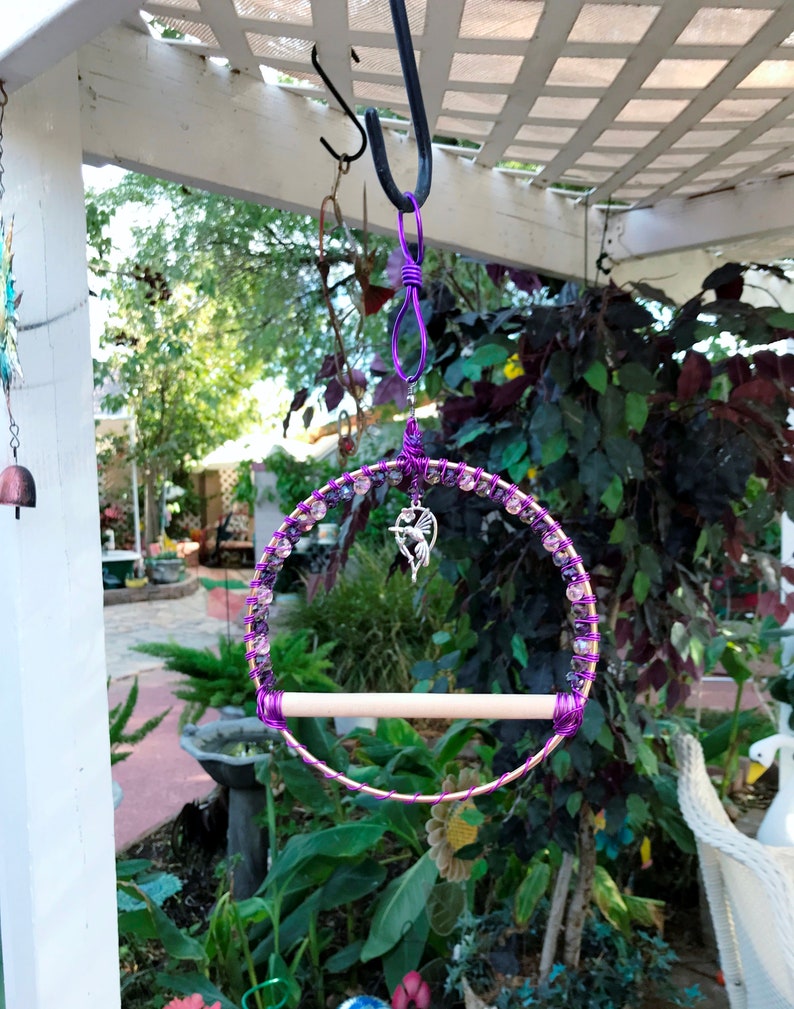 Hummingbird Swing Outdoor Bird Swing Hummingbird Perch | Etsy