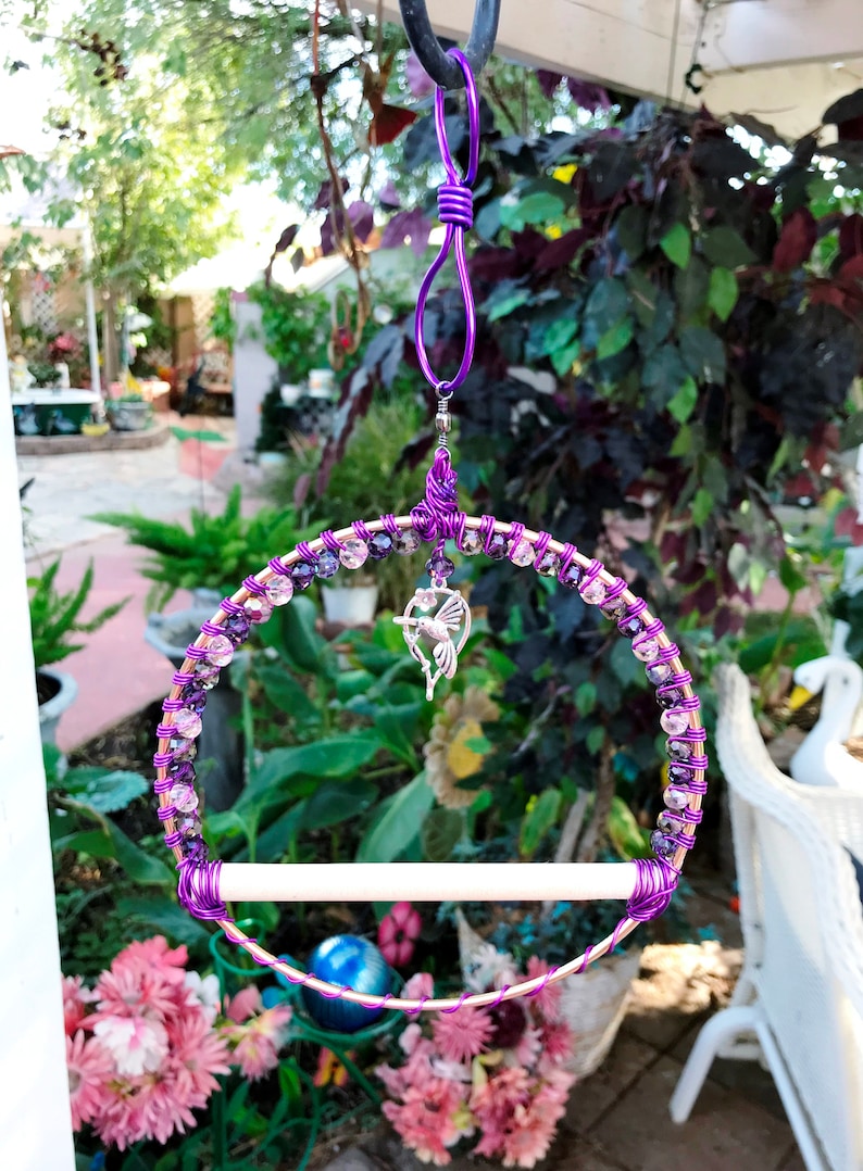 Hummingbird Swing Outdoor Bird Swing Hummingbird Perch | Etsy