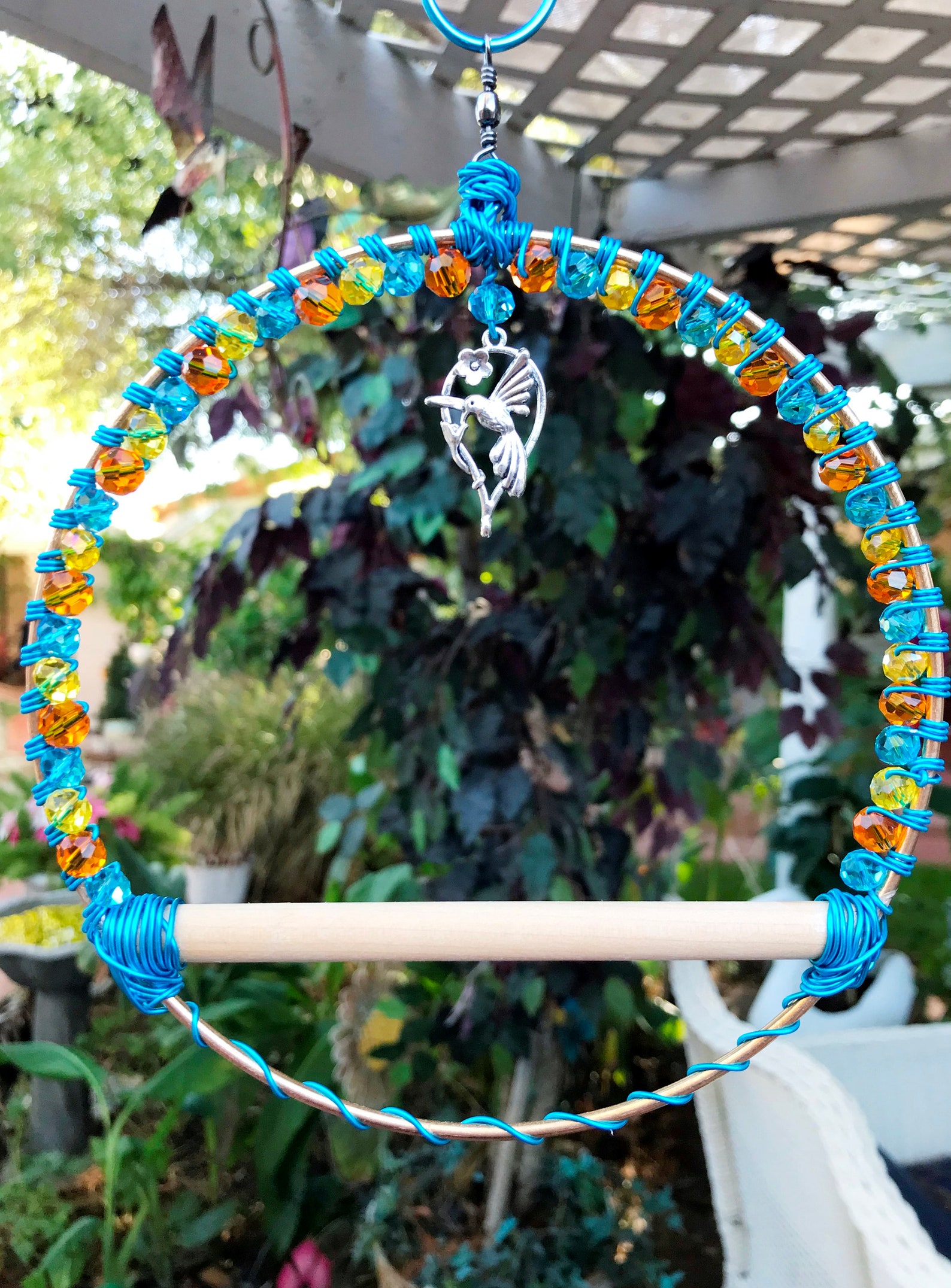 Hummingbird Swing Small Bird Swing Hummingbird Perch Swing | Etsy