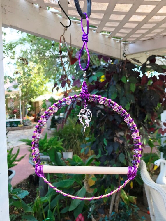Hummingbird Swing Outdoor Bird Swing Hummingbird Perch | Etsy