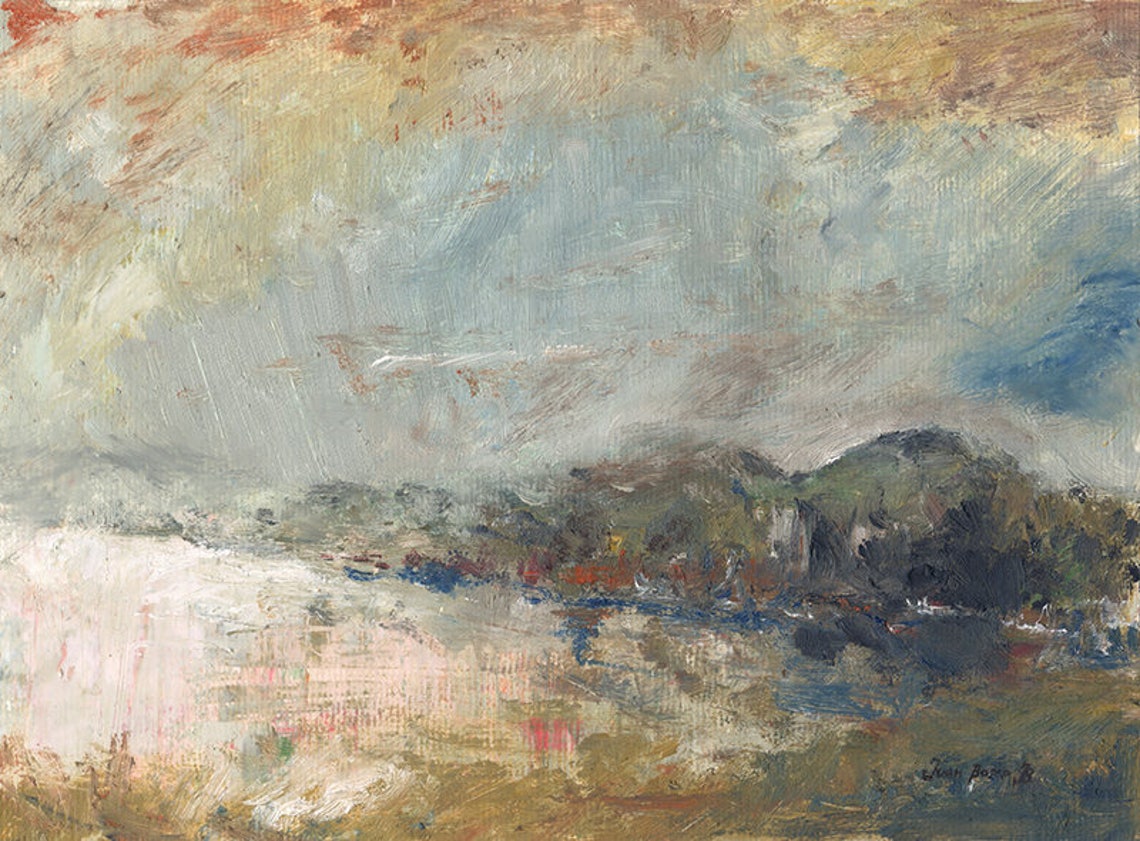 Romantic Rhine - Germany Abstract Landscape - Modern Art - Abstract ...