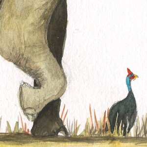 Asian Elephant Watercolor on Paper Painting, Elephas Maximus, Asiatic ...