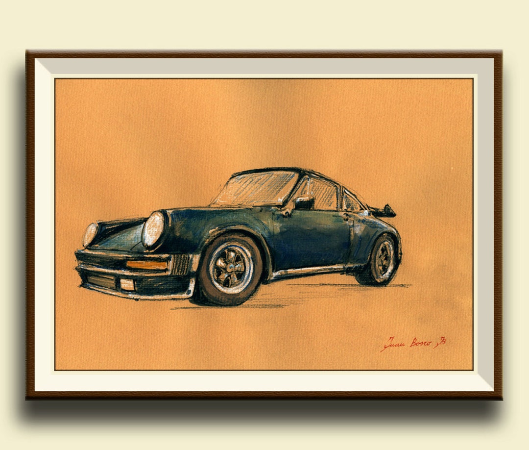 Print-porsche 911 930 Turbo - Porsche Classic - Print Watercolor ...