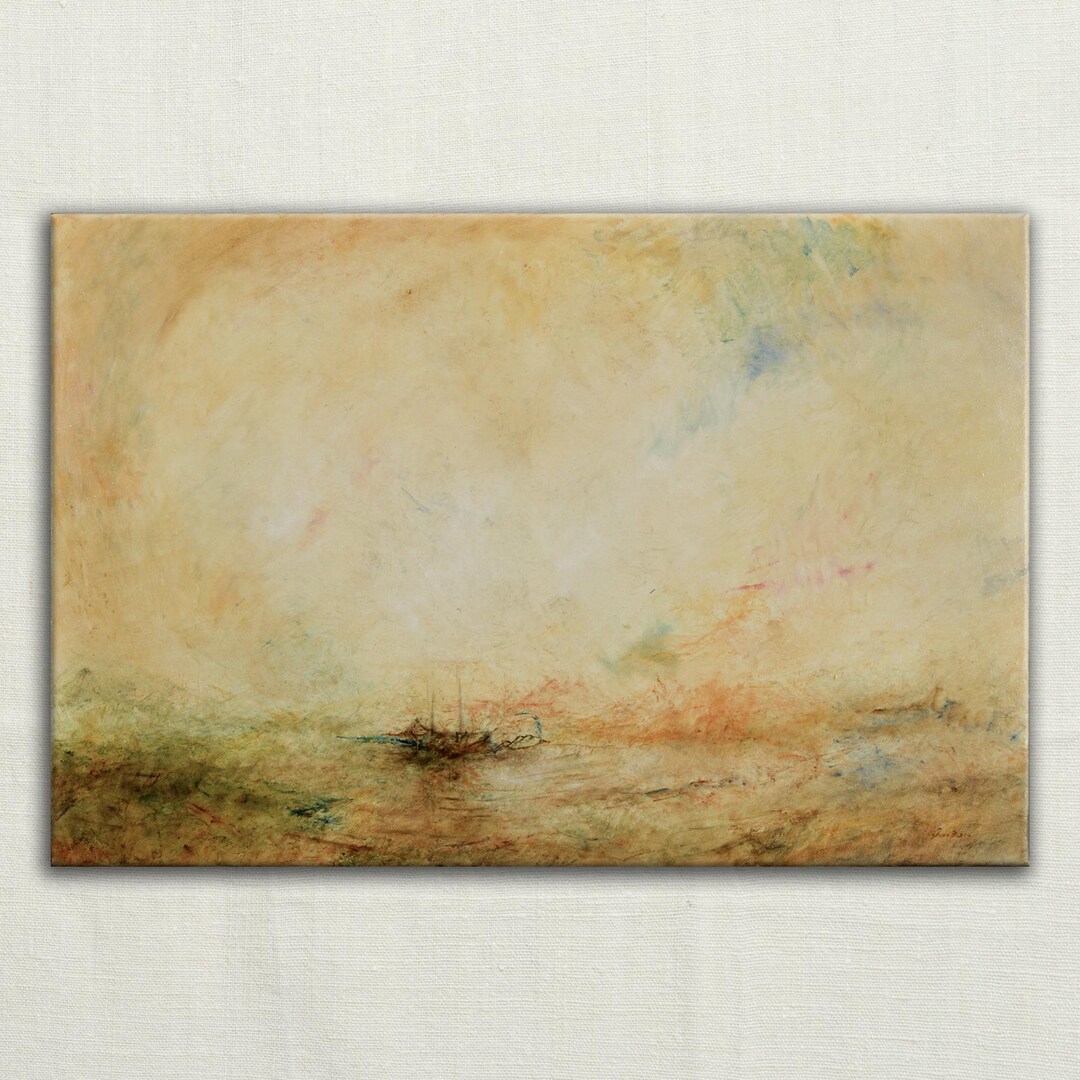 Abstract Shipwreck Oil on Canvas Painting, Flotsam Painting, Sailing ...