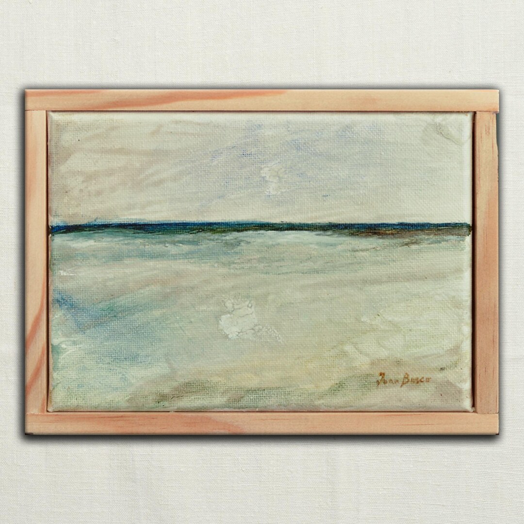 Low Tide Abstract Oil on Canva Painting, Seascape Notional Drawing ...
