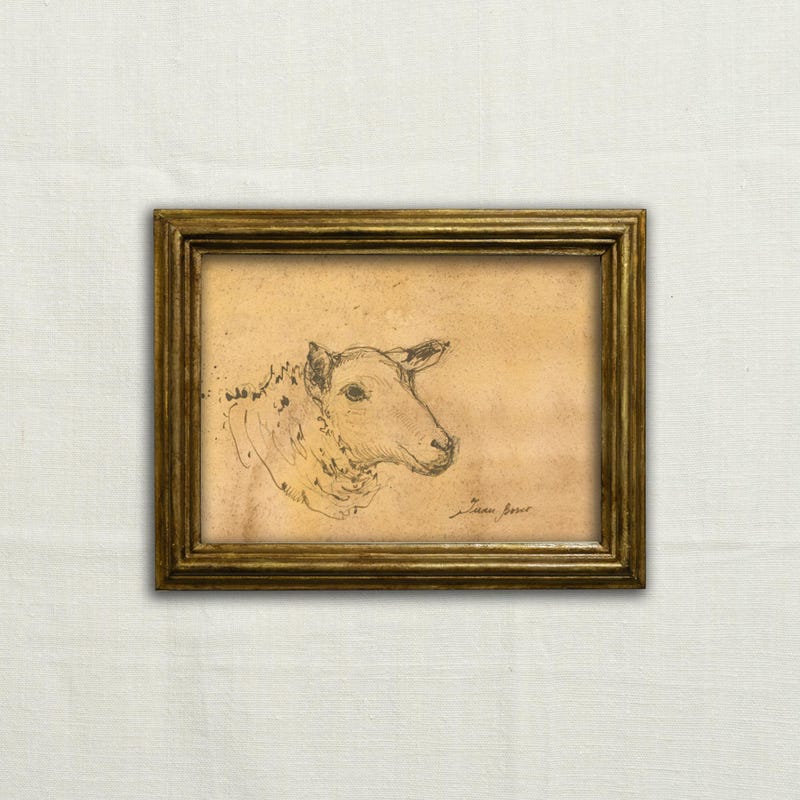 Sheep Charcoal Drawing - Etsy