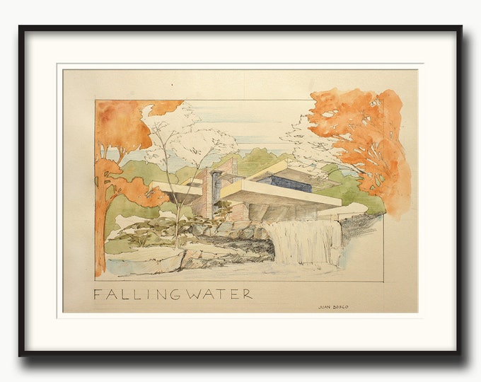 Fallingwater House by Frank Lloyd Wright Digital File for Download ...