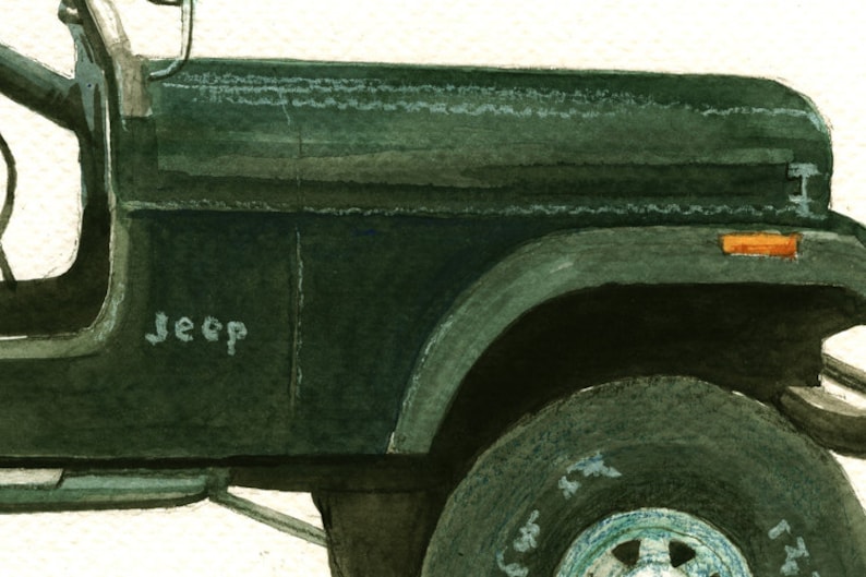 PRINT- Jeep CJ8 Scrambler - Classic American Jeep Willys Truck - Car ...