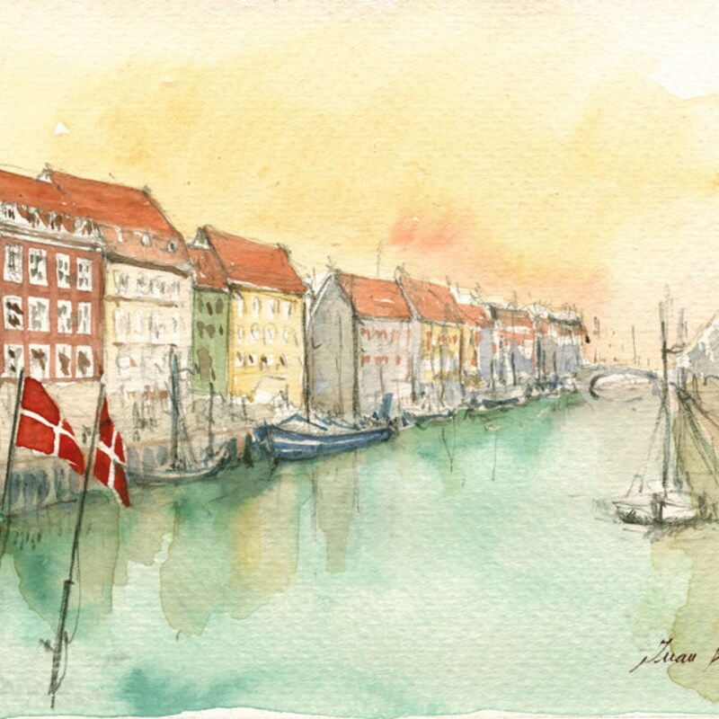Copenhagen Painting - Etsy
